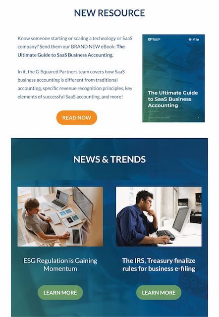 Sign up for G-Squared Partners Newsletter